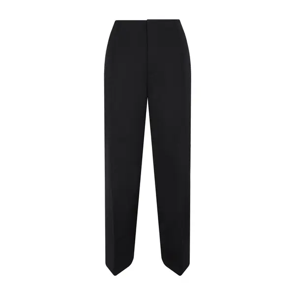 Bottega Veneta Wool Curved Shape Pant - Black