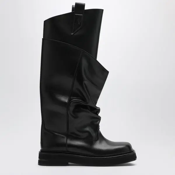 Attico Leather La Passeggiata Boots - Black