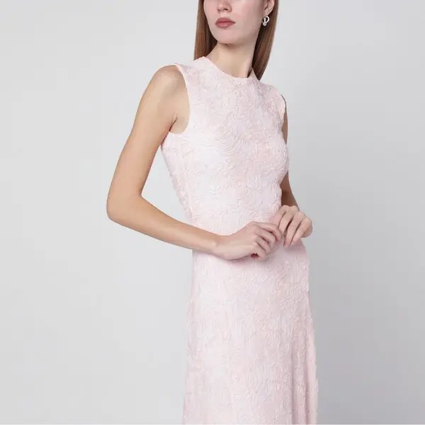 ROTATE BY BIRGER CHRISTENSEN Long Mesh Dress - Pink