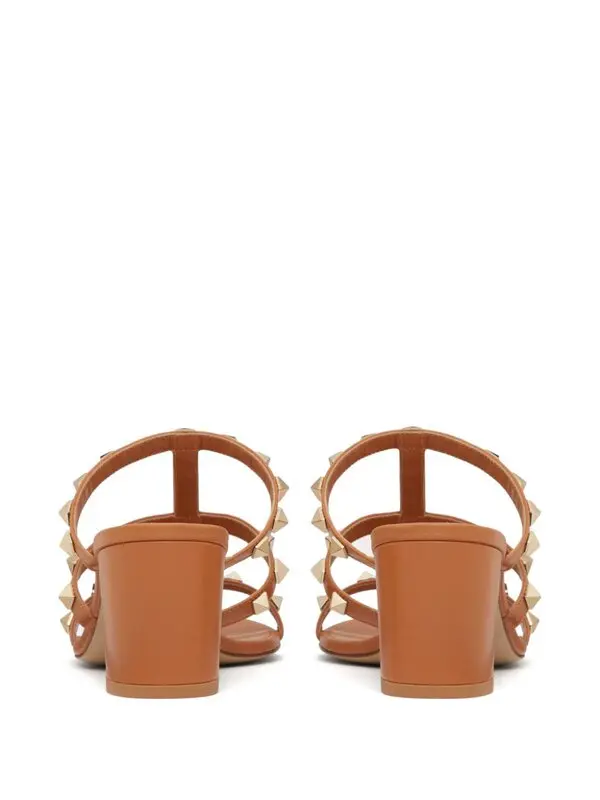Valentino Garavani Rockstud Leather Block Heel Sandals