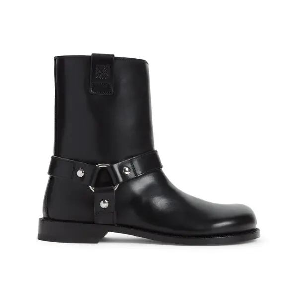 Loewe Campo Biker Shearling Boots - Black