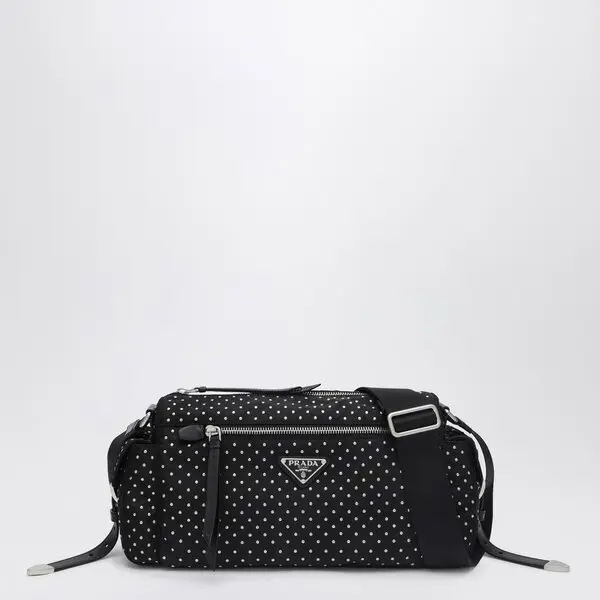 Prada Re-nylon Bag With Studs - Black