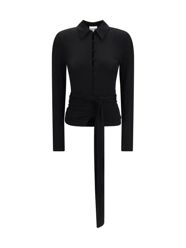 GANNI Marl Mesh Shirt