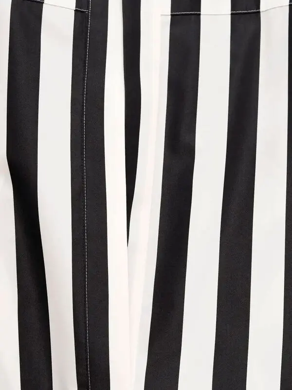 Jacquemus La Tunique Moisson Striped Cotton Shirt - Black