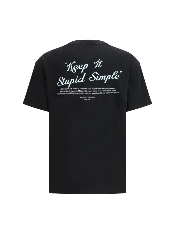 Off-White Kiss Quote Graphic T-shirt - Black