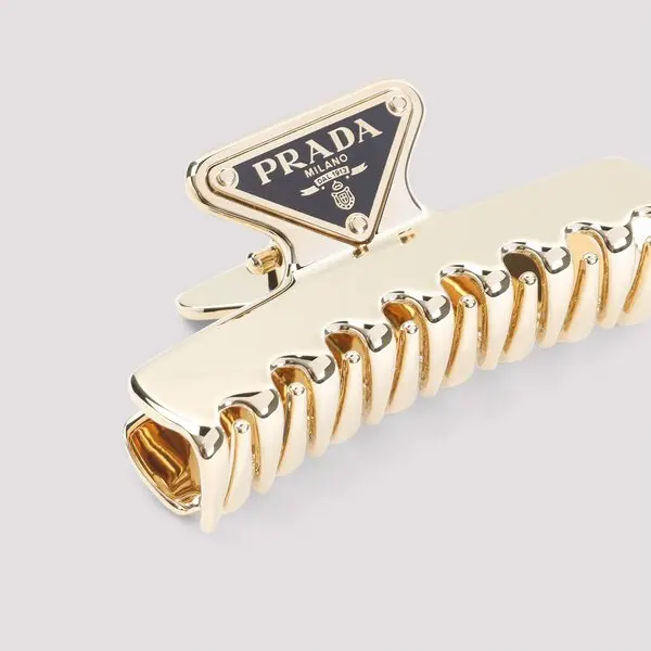 Prada Golden Metal Hair Claw Clip