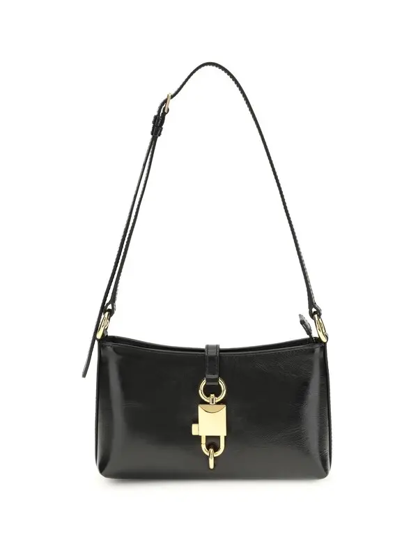 Dolce & Gabbana Lock Leather Shoulder Bag - Black