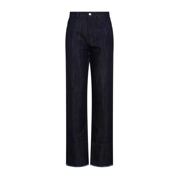 Victoria Beckham Cropped High Waist Tapered Jeans - Blue