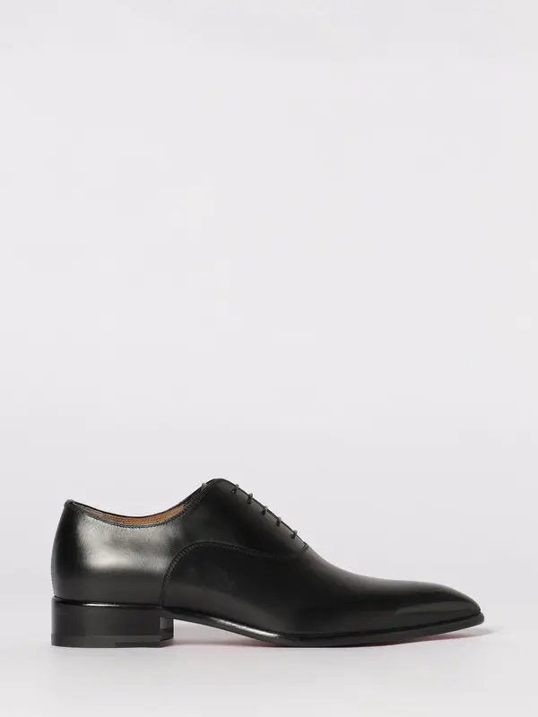 CHRISTIAN LOUBOUTIN Calf Leather Brogue Shoes - Black