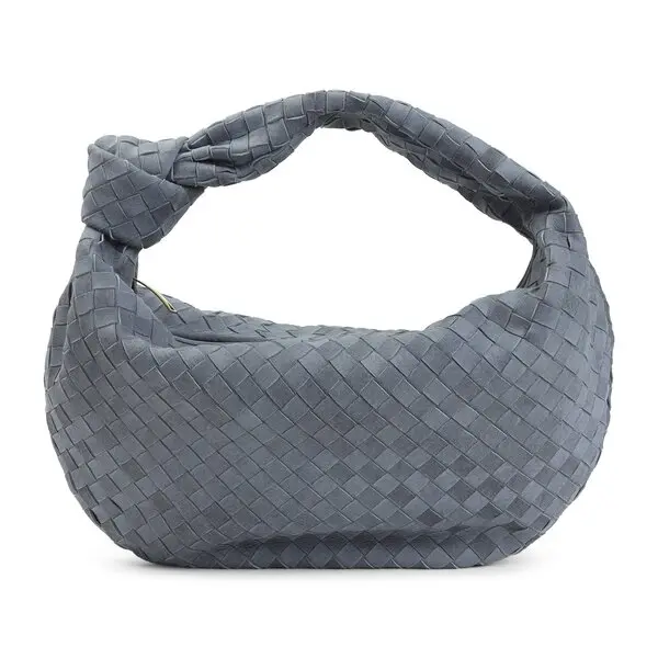 Bottega Veneta Jodie Intrecciato Suede Handbag - Blue