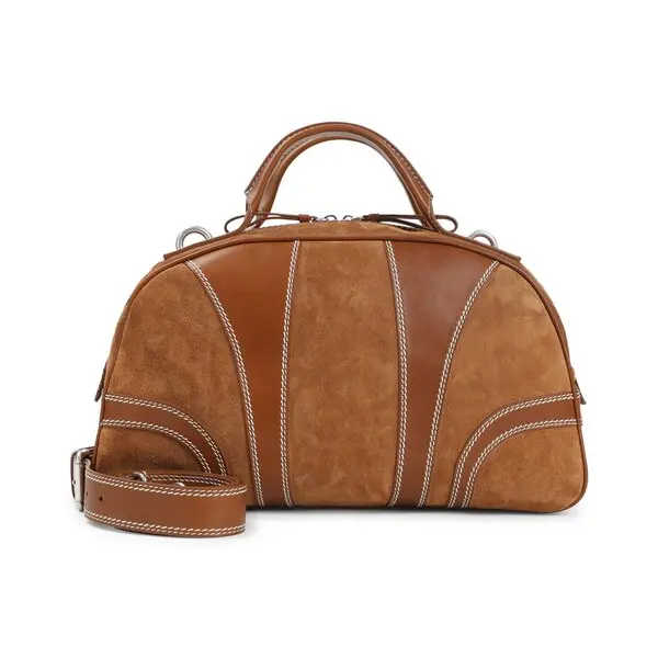 Dries Van Noten Calf Leather And Cow Leather Bag - Brown