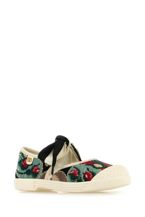 Valentino Garavani Embroidered Canvas Slip Ons