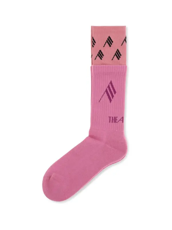 Attico Logo Cotton Socks - Pink