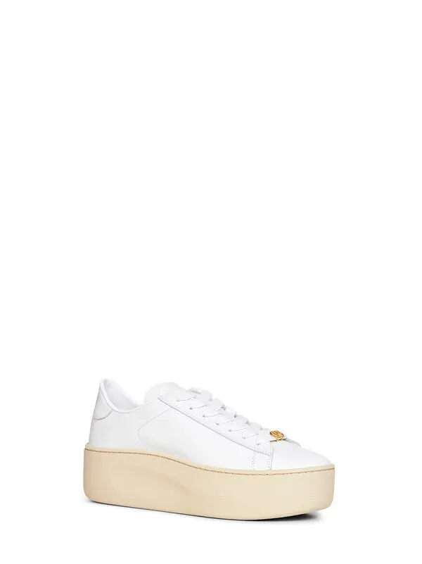 Valentino Garavani White Leather Platform Sneakers