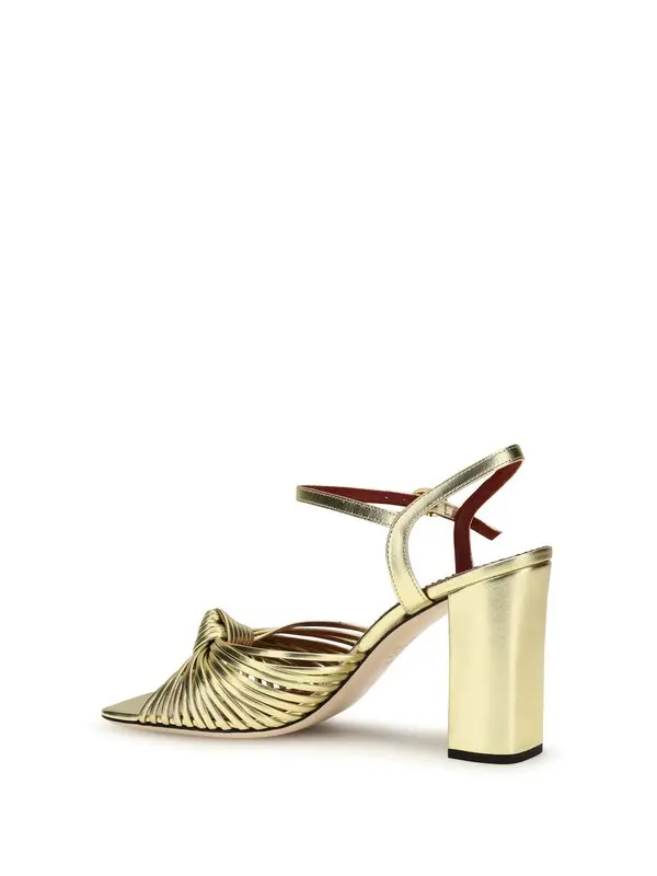 Valentino Garavani Annet Leather Sandals - Gold