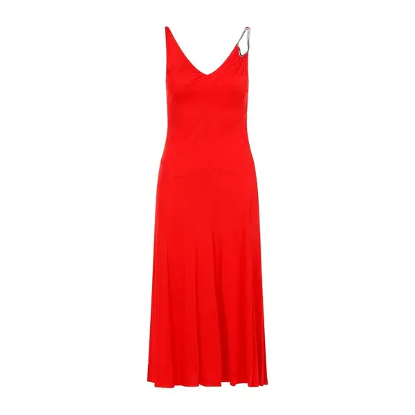 LANVIN Sleeveless A-line Midi Dress - Red
