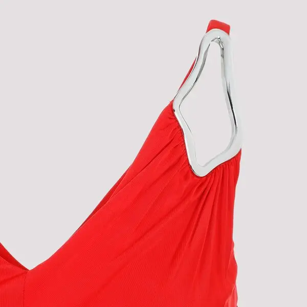 LANVIN Sleeveless A-line Midi Dress - Red