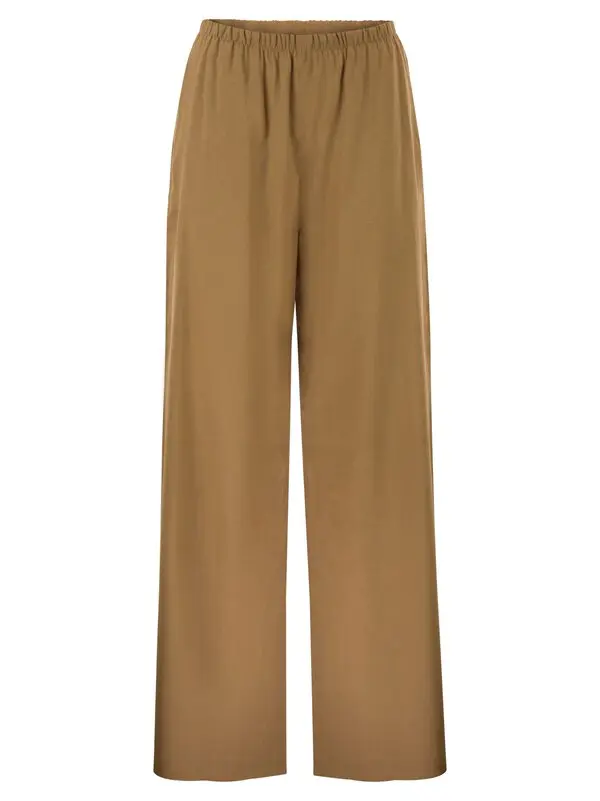 Max Mara Linen And Viscose Blend Wide-leg Trousers - Multicolor