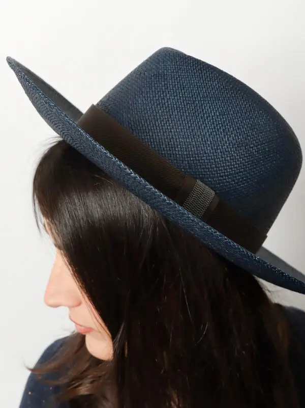 Brunello Cucinelli Raffia Fedora With Monili Detail - Multicolor