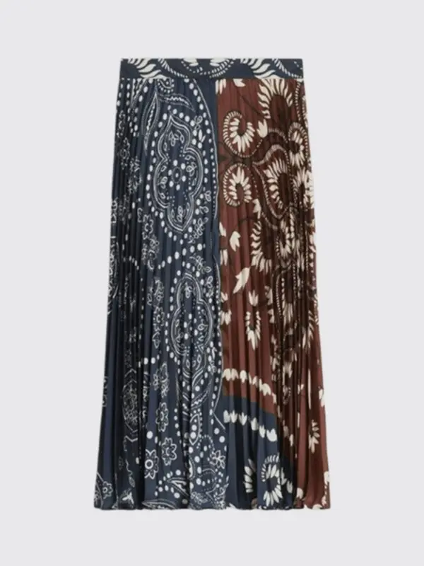 Max Mara Pleated Midi Skirt With Paisley Print