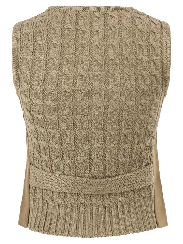 Max Mara Tailored Linen And Knit Waistcoat