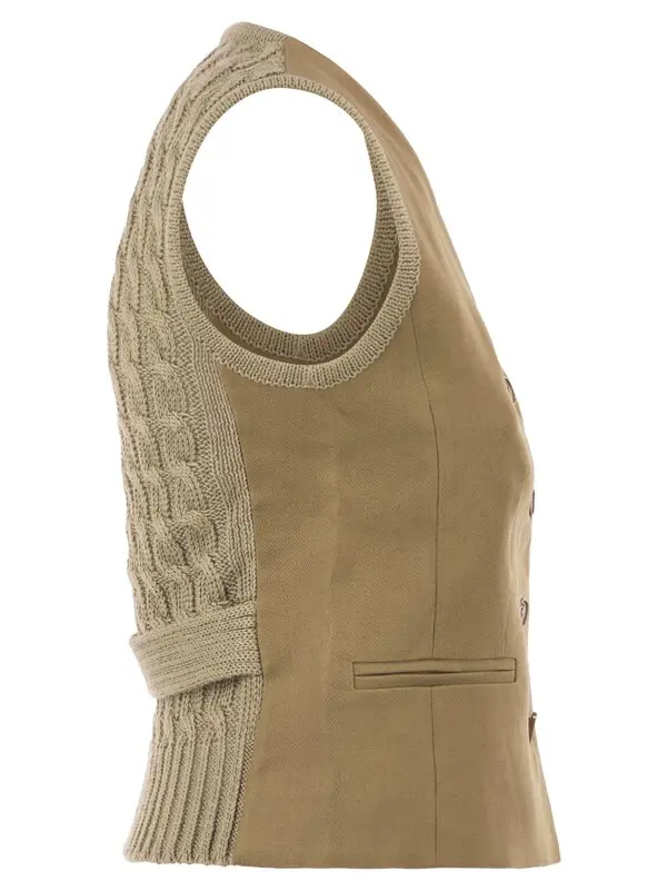 Max Mara Tailored Linen And Knit Waistcoat