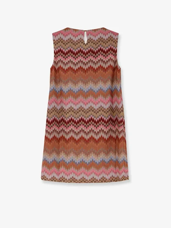 Missoni Sleeveless Crew-neck Viscose Dress - Multicolor