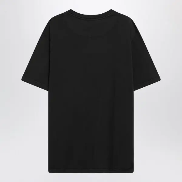 Attico Washed Cotton T-shirt With Shaped Hem