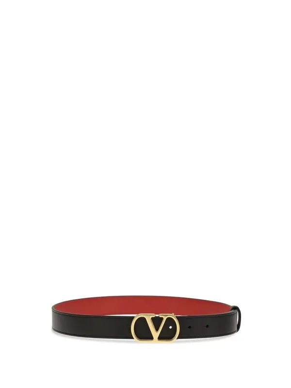 Valentino Garavani Reversible Leather Belt With Vlogo Signature