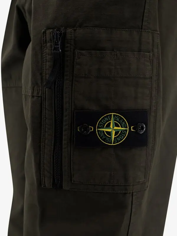 Stone Island Organic Cotton Cargo Trousers - Multicolor