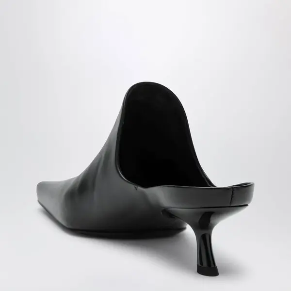 Loewe Emily Lambskin Leather Mules - Black