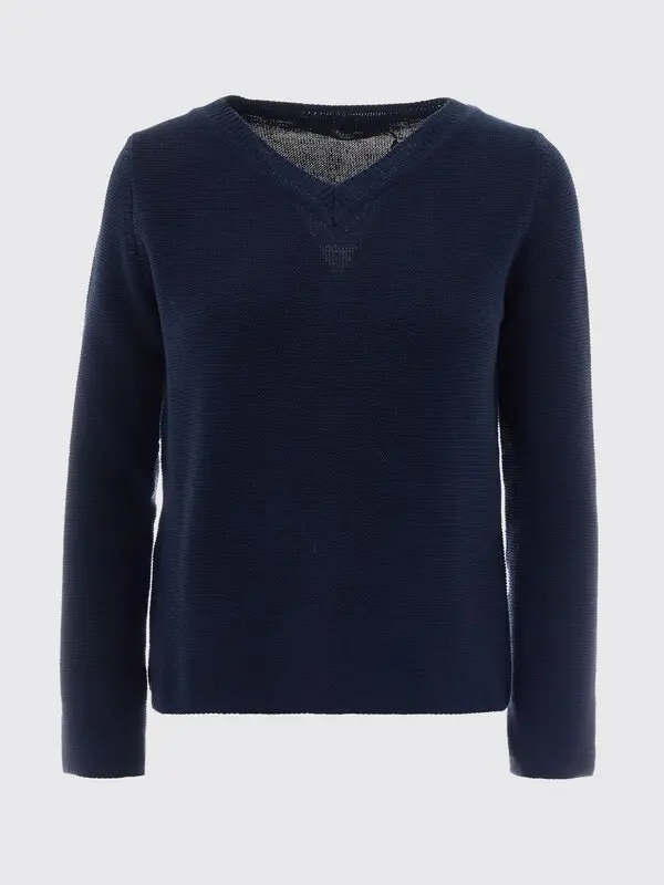 Max Mara V-neck Cotton Sweater - Blue