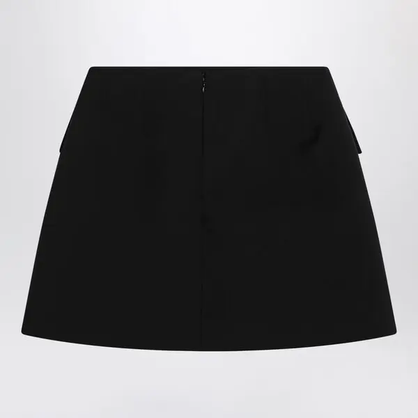 Alexander McQueen Wool Mini Skirt With Front Flap Details