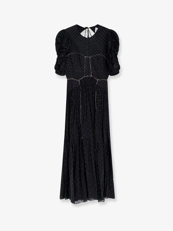 Isabel Marant Étoile Polka Dot Puff Sleeve Dress - Black