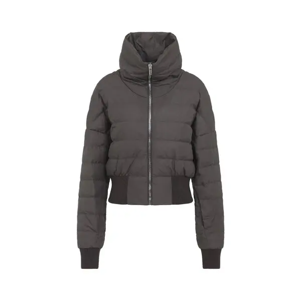 Moncler Cropped Down Jacket - Brown