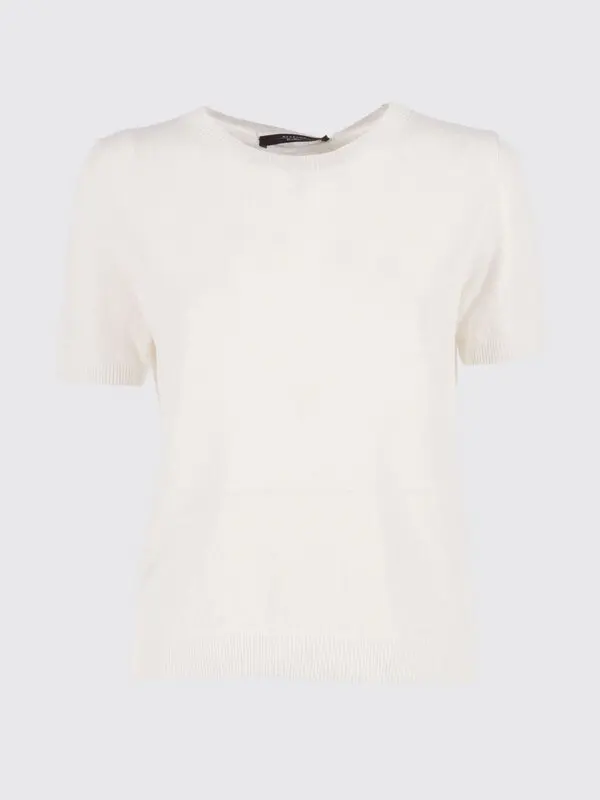 Max Mara Short Sleeve Pullover Sweater - White