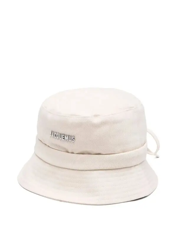 Jacquemus Le Bob Gadjo Cotton Bucket Hat - White