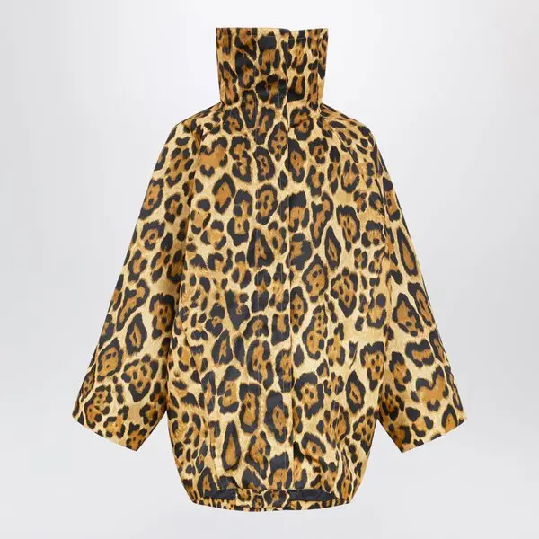 Alaïa Ocelot-print Layered Twill Coat