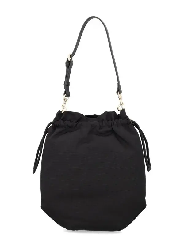 VIVIENNE WESTWOOD Viscose Orb Detail Bucket Bag - Black
