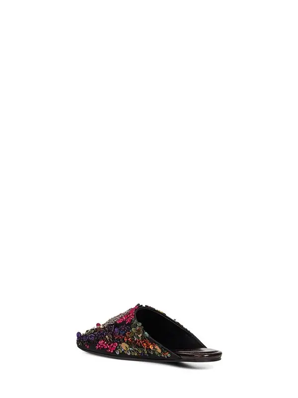Dries Van Noten Embellished Satin Flat Mules