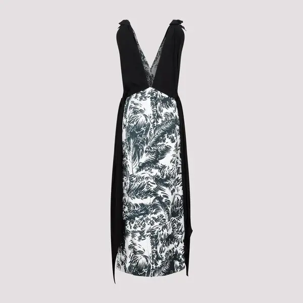 Bottega Veneta Printed Silk Long Dress