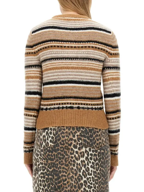 GANNI Striped Cardigan