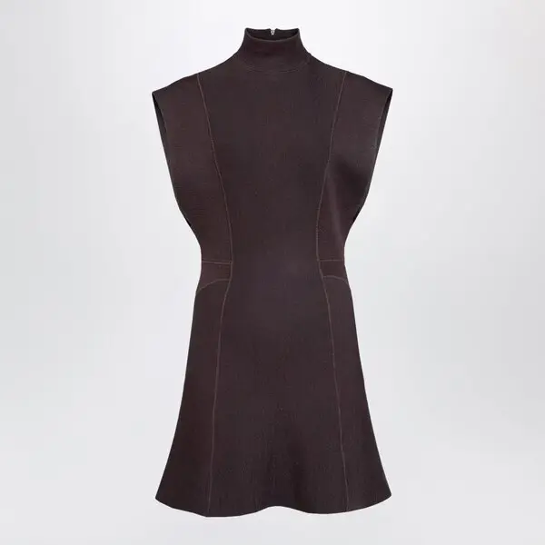 Alaïa Aubergine Silk Knit Dress