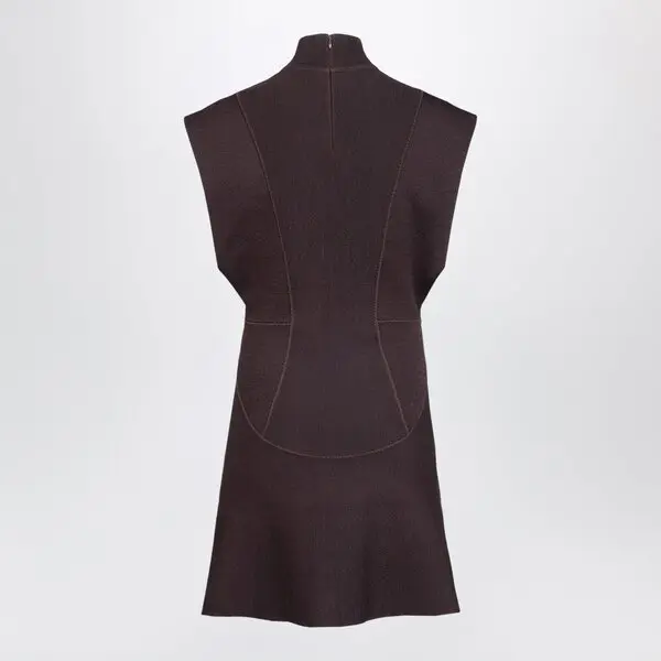 Alaïa Aubergine Silk Knit Dress