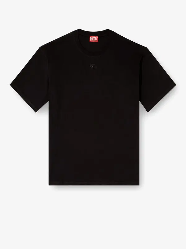 DIESEL® Cotton T-shirt With Embroidered Logo On The Front - Multicolor