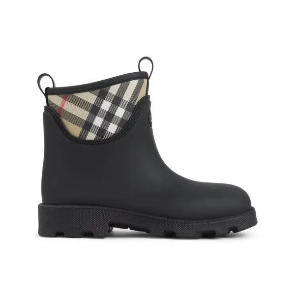 Burberry Marsh Stamp Low Rubber Boots - Black
