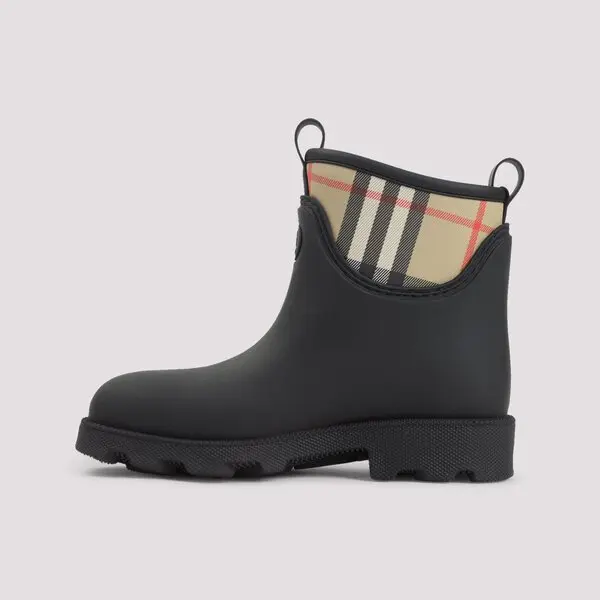 Burberry Marsh Stamp Low Rubber Boots - Black