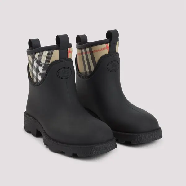 Burberry Marsh Stamp Low Rubber Boots - Black