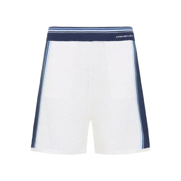 Casablanca Mesh Stripe Shorts - White