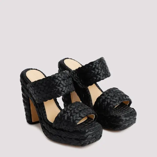 Bottega Veneta Raffia Braided Platform Sandals